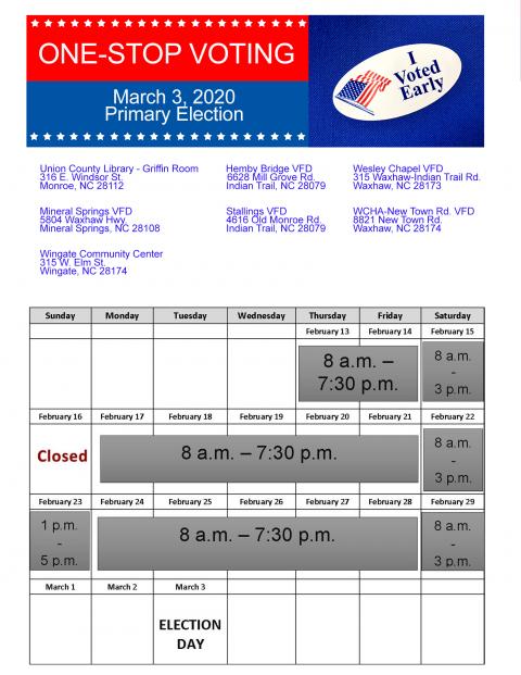 Early Voting | Town of Weddington